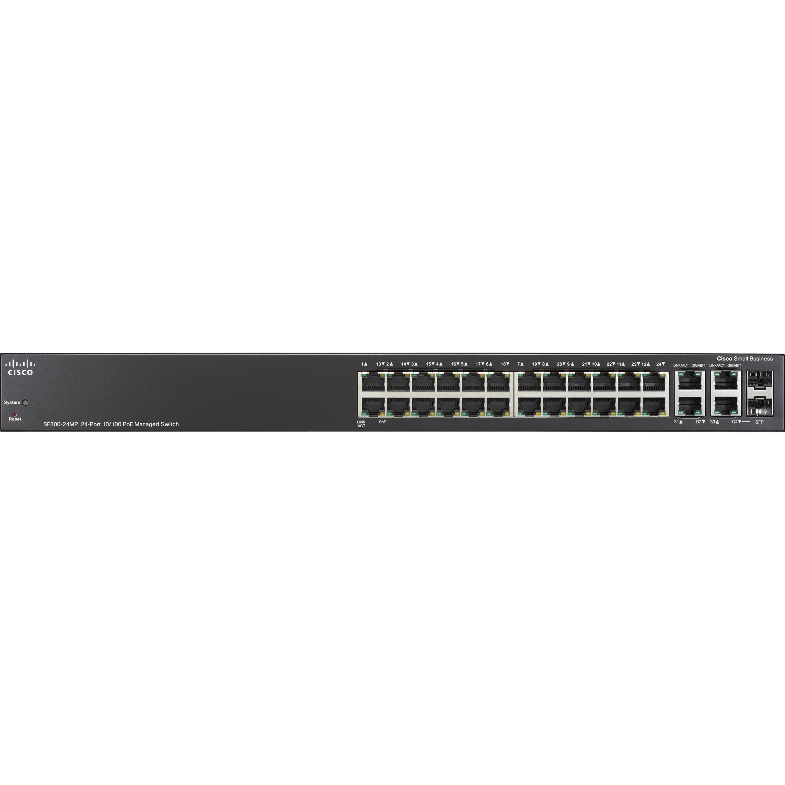 Cisco SF300-24MP 24-Port 10/100Mbps Max-PoE Managed Switch (SF300-24MP ...